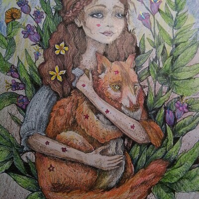 DRYAD A4 Digital Coloring Page by Karolina Kubikowska - Etsy