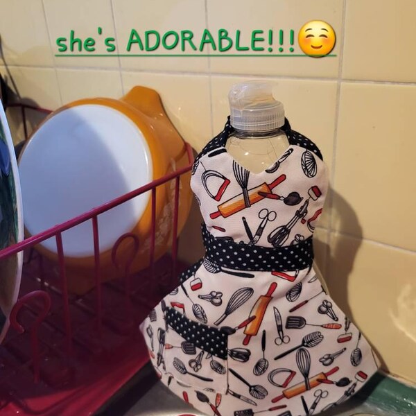 Dish Soap Apron, Dish Soap Bottle Apron, Dish Soap Cover, Soap Bottle ...