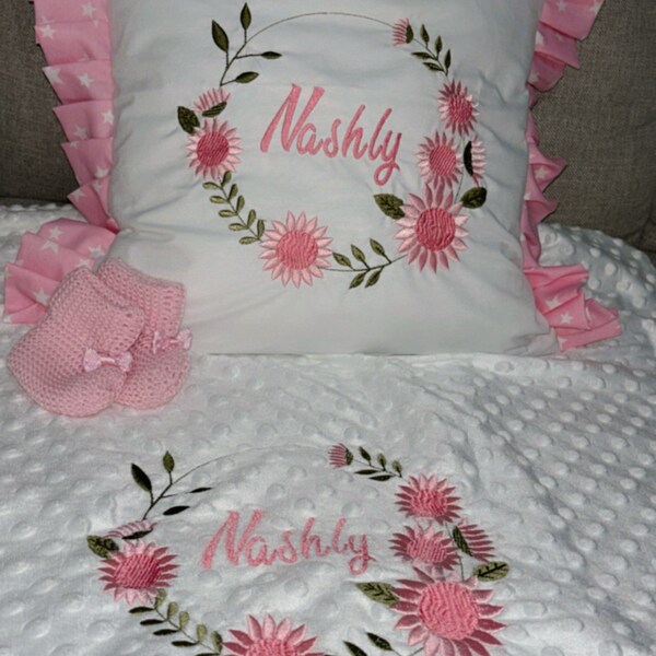 Personalized Embroidered Pillows for Baby's Nursery, Personalized Baby ...