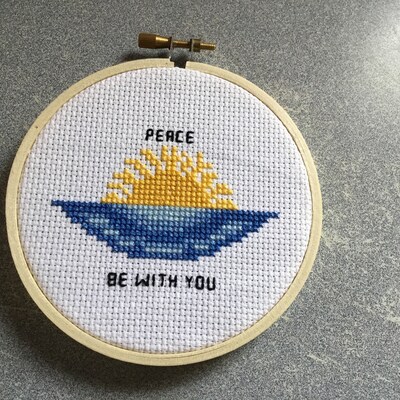 Mando Cross Stitch PDF Pattern Mandalorian Easy Beginner Needlepoint ...