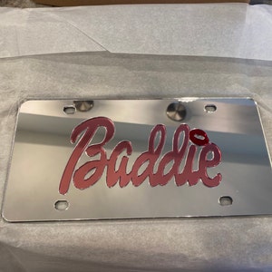 Custom License Plate Laser Cut Acrylic Durable See What I - Etsy
