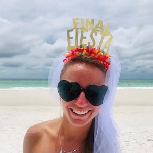 Final Fiesta Bachelorette Party Veil Mexican Bridal Shower Party Favor ...