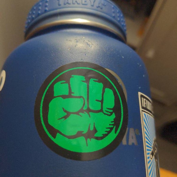 Hulk Fist Sticker Smash Green Cool Style Parody Decal Stickers Indoor ...