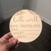 Hello World Sign With Stats Hospital Sign Newborn Announcement Newborn ...