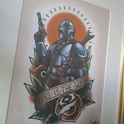 Garrus Vakarian Mass Effect Pinup Traditional Tattoo Flash Art Print - Etsy