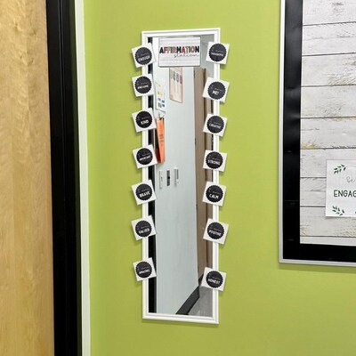 Affirmation Station Class Mirror Display Watercolor Classroom Positive ...