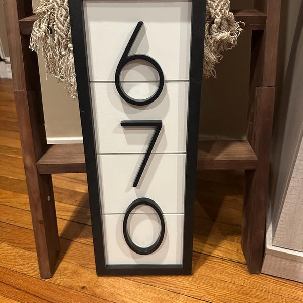 Black and White Shiplap House Numbers | Address Sign | Black House ...