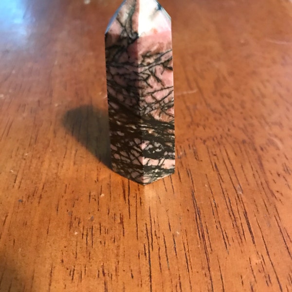 Rhodonite Crystal Point, Rhodonite Crystal Tower, Crystal Obelisk - Etsy