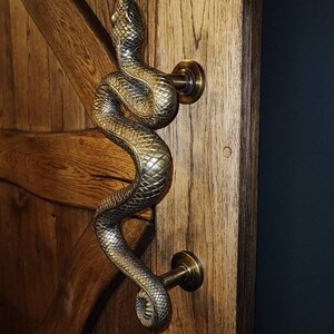 2 Heavy Brass Ring Pull BANGER 17cm Vintage Old Style Hand Fist Door ...