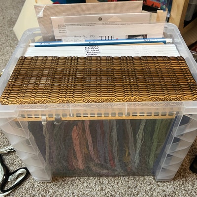 Wooden Hanging File Thread Organizer Thread Organizer, for 508 DMC ...