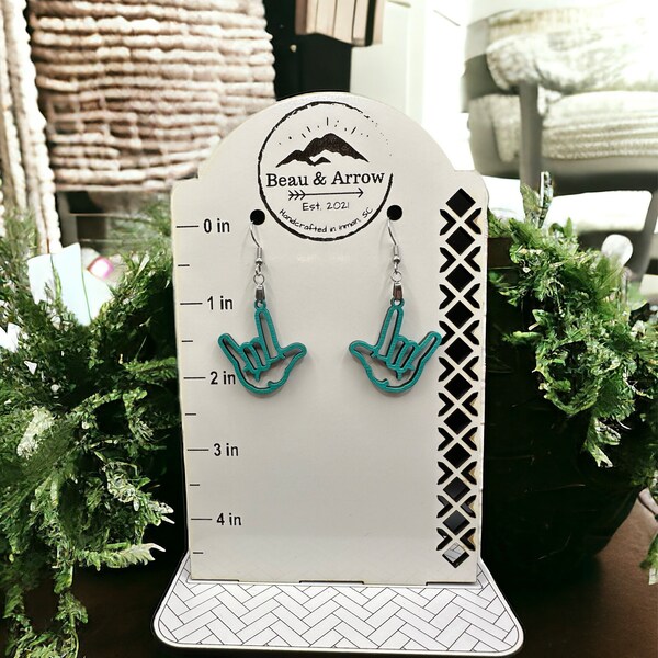 I Love You Sign Language Earrings SVG Cut File | Sign Language SVG ...