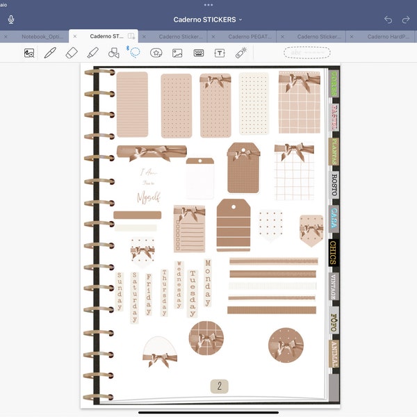 Goodnotes Stickers; Digital Stickers; Digital Planner Stickers; Journal ...