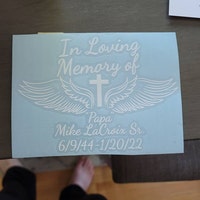 In Loving Memory Sticker Decal Custom Memorial Decal - Etsy