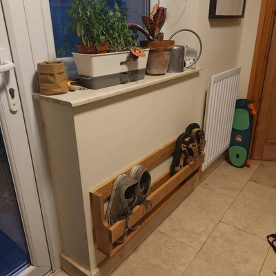 Solid Wood Radiator Shelf With Brackets Rustic Narrow Shelf - Etsy UK