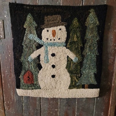 Finished Primitive Hand Hooked Wool Rug Church Sheep Folk Art - Etsy