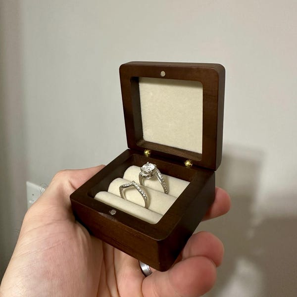 High Quality Wedding Ring Box for Ceremony, Custom Wood Ring Box ...