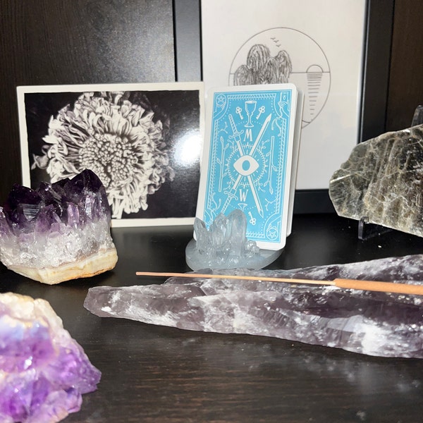 Resin Tarot Deck Display Stand | Tarot Deck Holder, Crystals ...