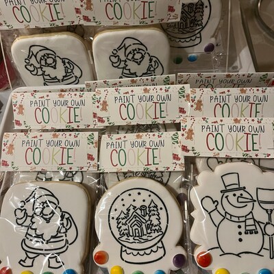 Christmas PYO Cookie Treat Bag Topper/ Printable Treat Bag Toppers ...