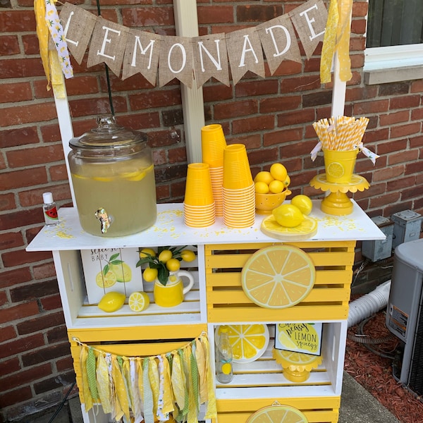 Lemonade Stand Decor, Lemonade Banner, Summer Lemonade Party Banner ...