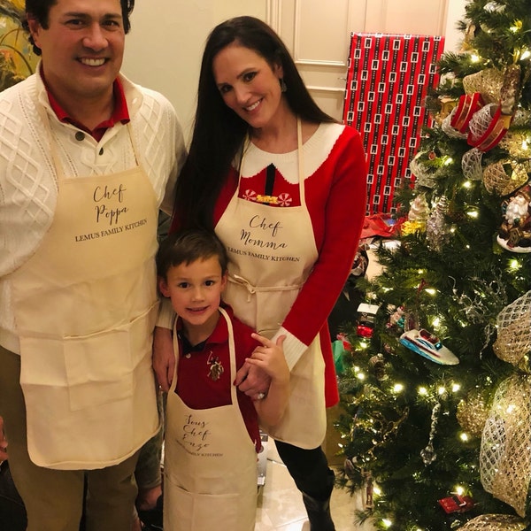 PERSONALIZED Family Apron Set * Parent & Child Apron Set * Toddler ...