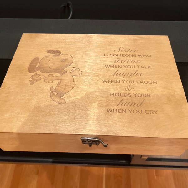 Custom Quote Wooden Box, Memory Box, Custom Engraved Jewelry Box ...
