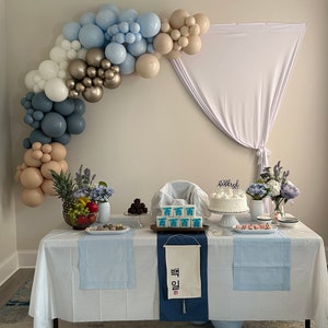 Dol Banner,첫돌 Birthday Korean Character Wall Hanging Banner, Dohl ...