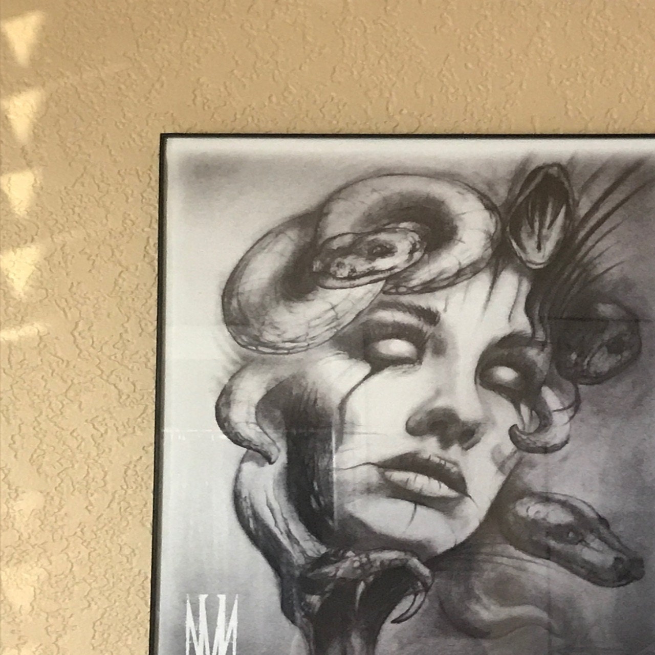 Medusa Art Pencil Drawing Mythology Print | Etsy
