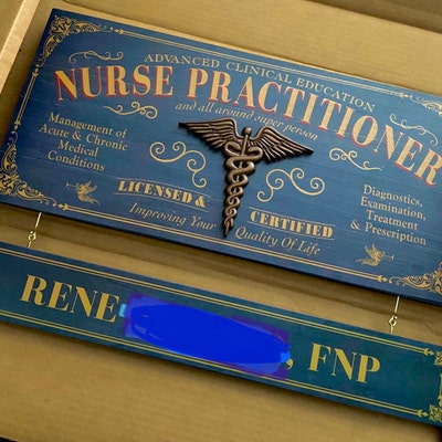 Nurse Practitioner Wood Sign With Optional Personalization - Etsy