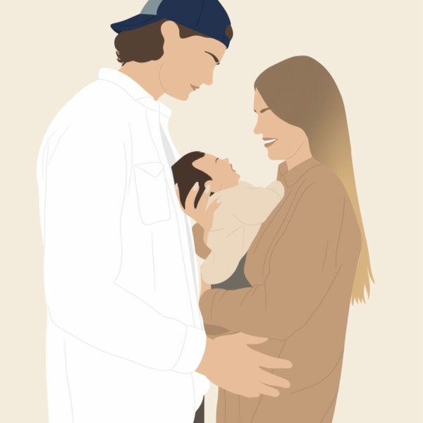 DETAILED Personalized Illustration From Your Photo, Unique Gift, Custom ...