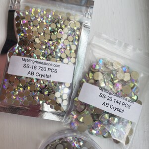 US Seller Crystal AB/AB Crystal/flat Back Rhinestones /crystal Bulk ...