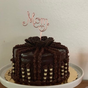 Wire Mom Cake Topper Mom Cake Topper Copper Cake Topper Mother's Day ...