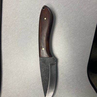Handmade Bushcraft Knife With Sheath Rosewood Fixed Blade Knife Custom ...