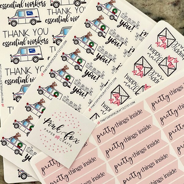 Happy Mail Stickers, Thank You Stickers, Thank You for Supporting My ...