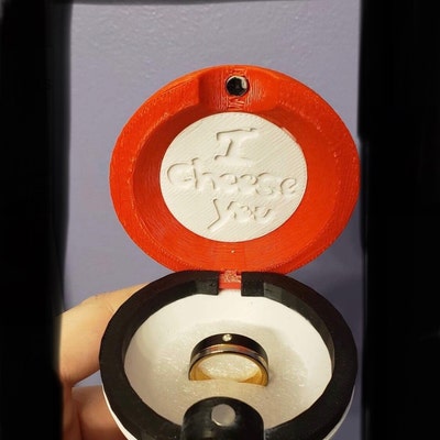 Pokeball Engagement Ring Box 3D Printed Pokemon Wedding - Etsy