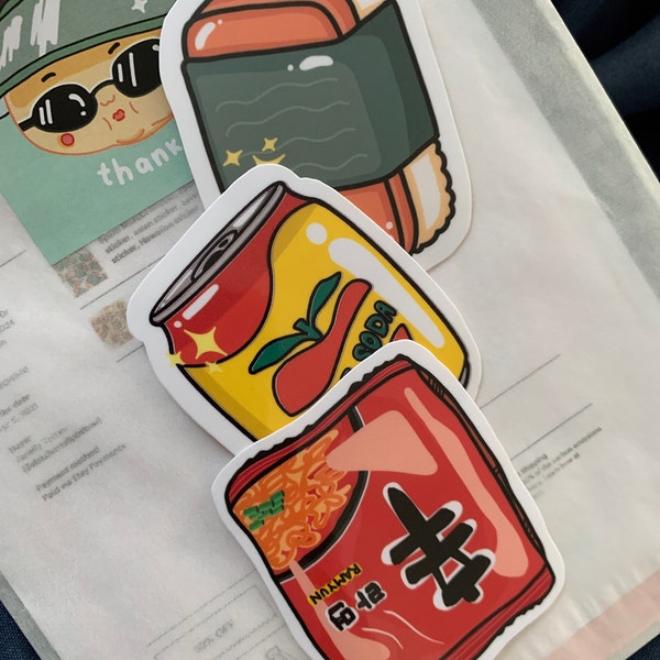 Korean Ramen Sticker, Shin Ramen Sticker, Korean Sticker, Spicy Sticker ...