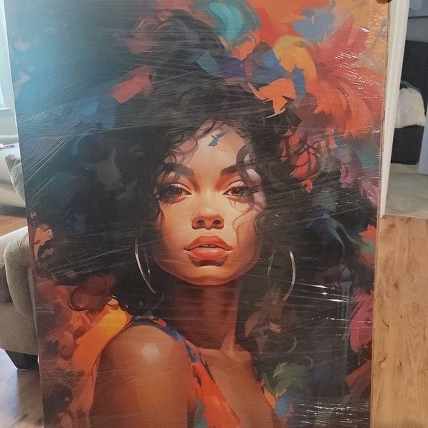 Abstract Deer Painting Print Stag Portrait Canvas Wall Art Wildlife Art ...