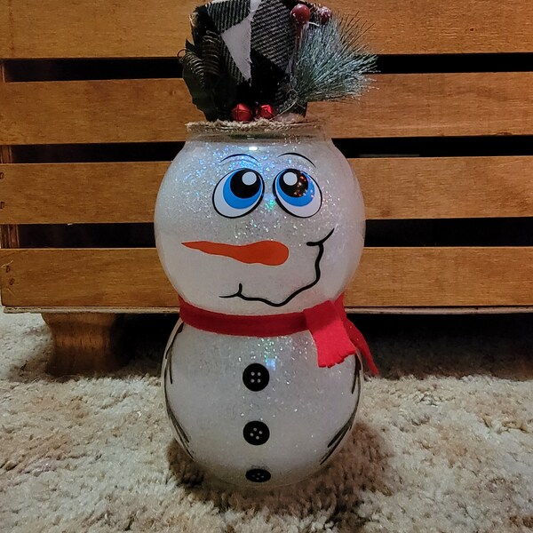 Santa, Light up Santa, Fish Bowl Santa, Christmas Decor, Christmas ...