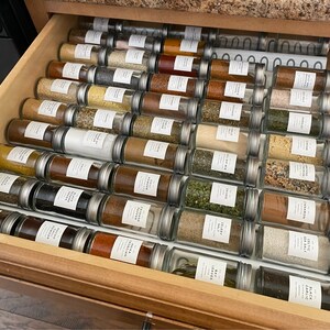 Modern-numbered Spice Labels Water and Oil Resistant - Etsy