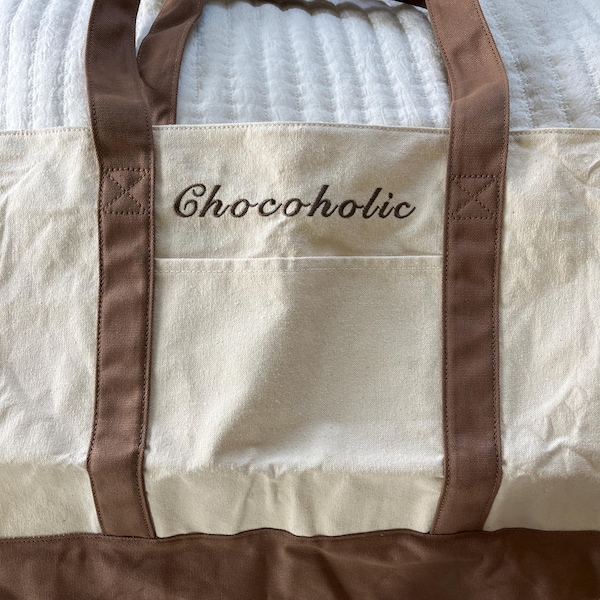 Personalized Canvas Tote, Ironic Boat Bag, Monogram Canvas Tote Bag ...