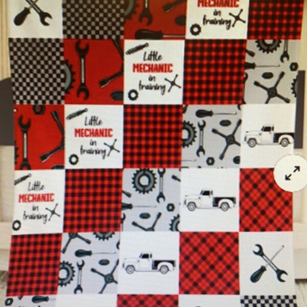Mechanic Baby Blanket, Baby Boy Blanket, Mechanic Crib Bedding, Baby ...