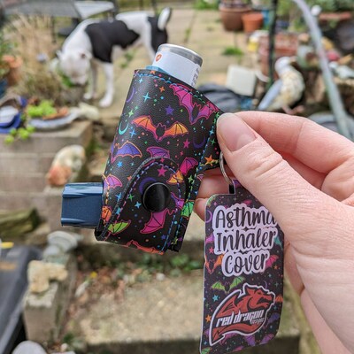 Gothic Potions Asthma Inhaler Holder Cover Keyring, Fits Pump, Gothic ...