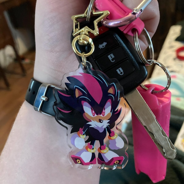 Sonic the Hedgehog and Shadow the Hedgehog Acrylic Keychains - Etsy