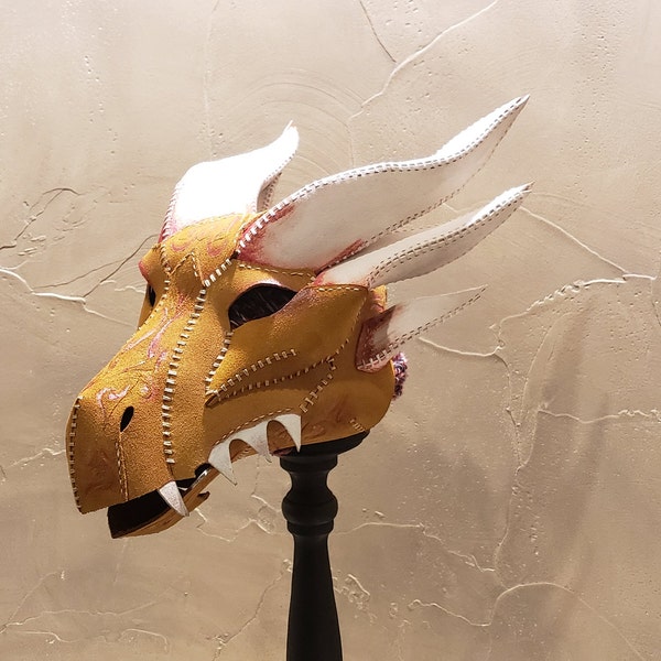PDF Pattern Leather Dragon Mask - Etsy