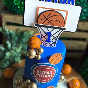 Basketball Cake Topper, Custom Basketball Cake Topper, Basketball ...