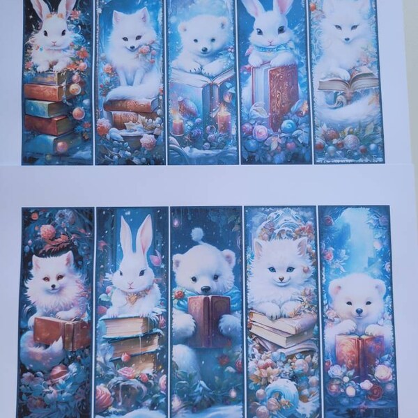 Winter Reading Printable Bookmarks for Book Lovers, Christmas Whimsical ...