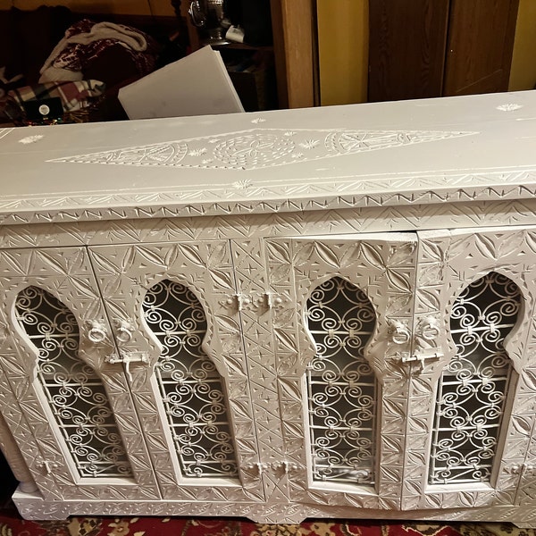 Antique Old Riad Wrought Iron Filigree Art Window, Moorish Architecture ...