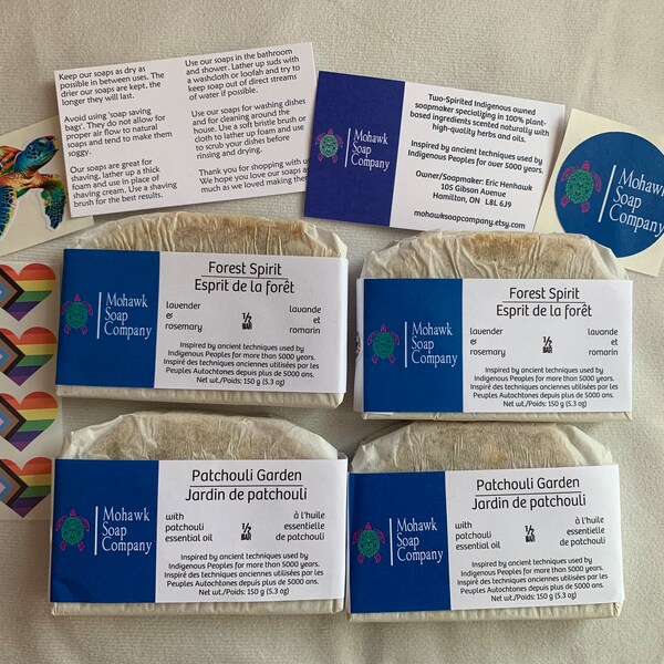 Indigenous Soap Gift Set Two Large Bars, Large Crocheted Scrubby ...