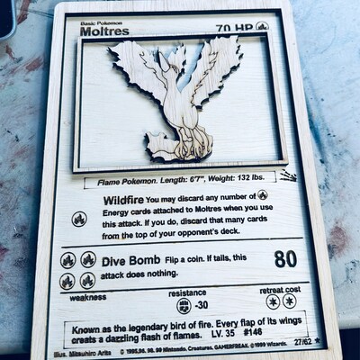 Pokemon Trading Card Charizard Laser Ready Template SVG DXF Laser Cut ...