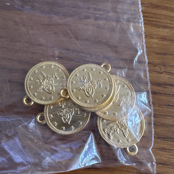 Tiny Gold Grape Charms, Mini Gold Drop Charms, Gold Findings, Bracelet ...