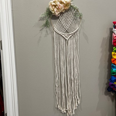 Design Your Own/custom Floral Macrame Hoop, Nursery Decor, Flower ...